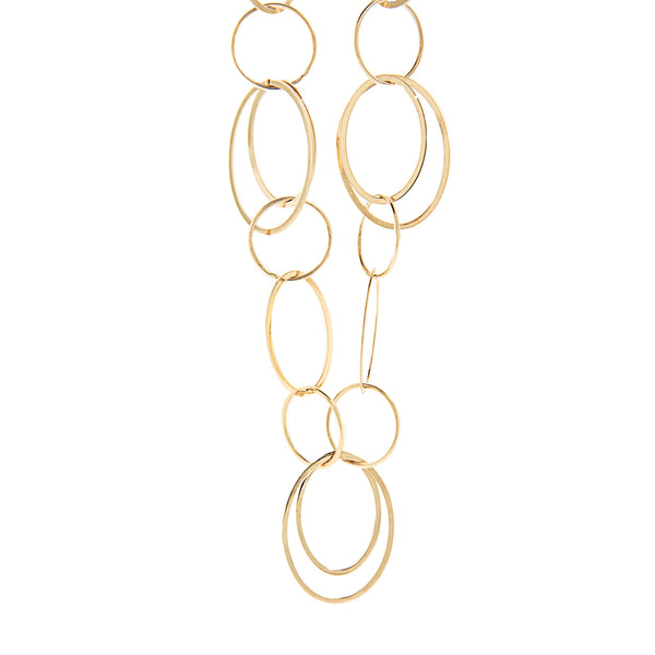 36" Large Loop Chain Necklace 14K Yellow Gold – Bella Zahran